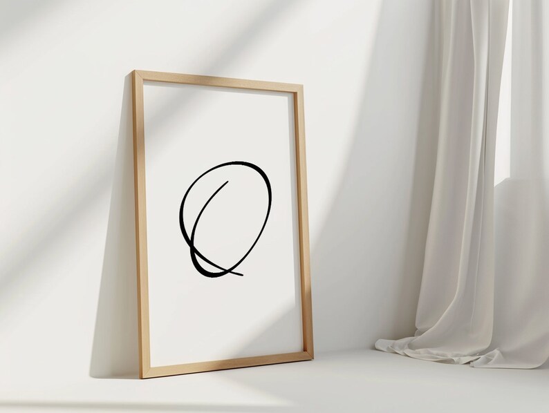Letter O Poster, O Letter Decor, Printable Letter, Wall Art, Aesthetic ...