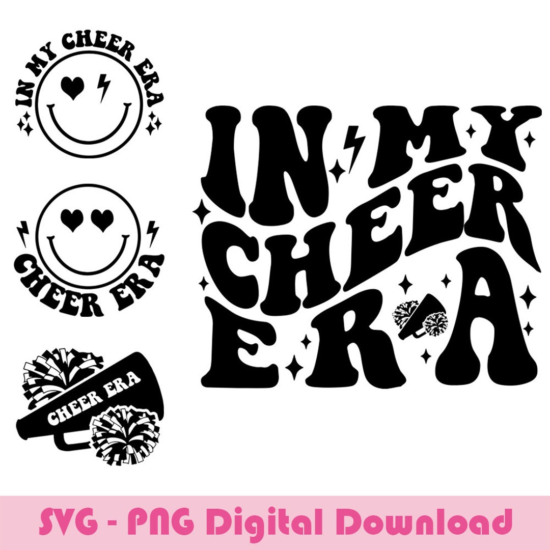 In My Cheer Era Svg, Cheer Svg Cheer Png Shirt Design, Cheer Mom, in My ...