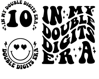 In My Double Digits Era SVG PNG, 10th Birthday Svg Png, Double Digits ...