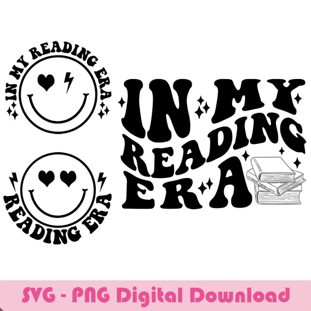In My Reading Era SVG, Reading SVG, Book Lover Svg, Bookworm Svg, Book ...