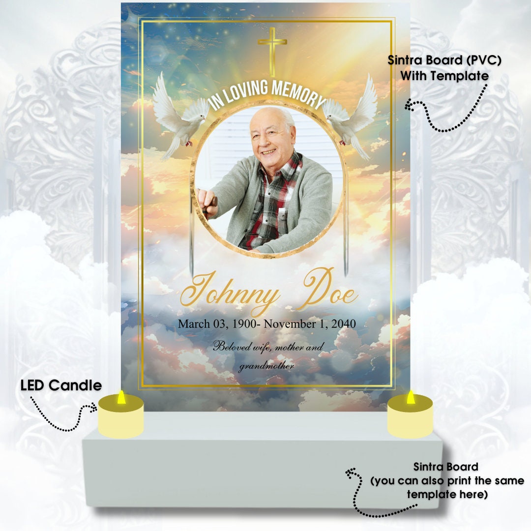 15 Canva Sintra Board Memorial Display Editable Template | No PRO ...