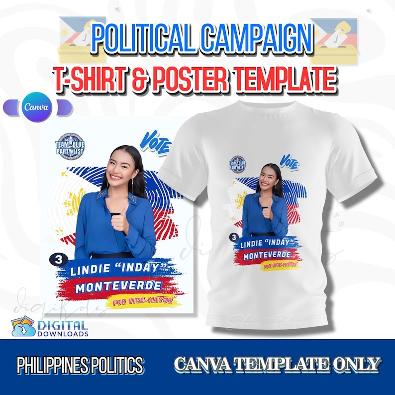 10 Canva Templates PH Election Campaign Posters & Shirts | Canva ...