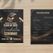 Elegant Gold & Black Graduation Program CANVA Editable Template ...