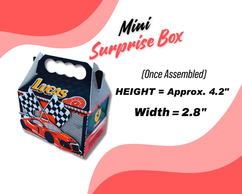 Mini Boxes Car-themed Party Favor Boxes Templates Treat Box Party ...