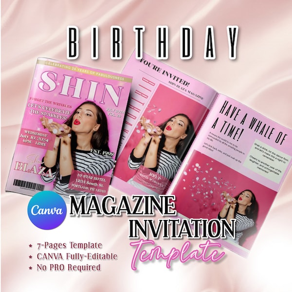 Magazine Invitation - Etsy