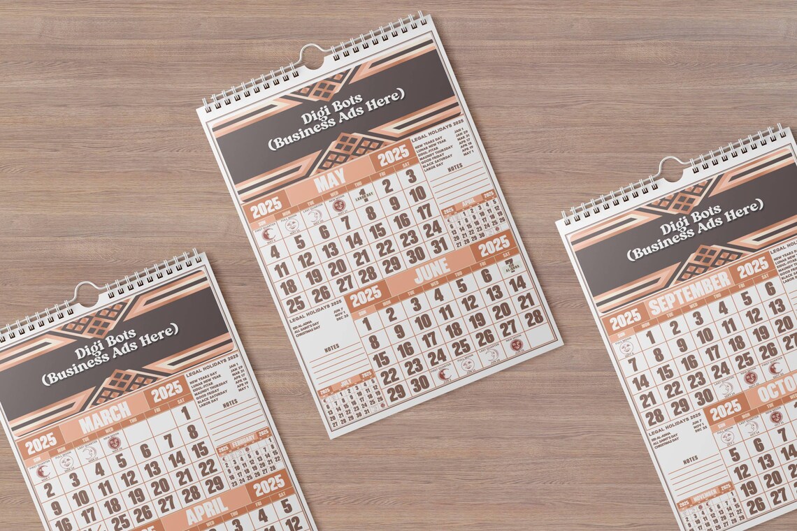 2025 Commercial Calendar Editable Template Canva-editable Template no ...