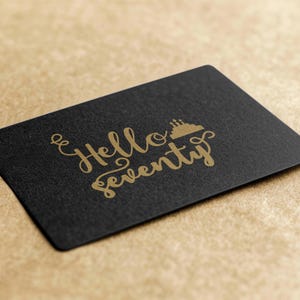 Hello Seventy [70] Clipart Vector | Lettering Design | SVG PNG PDF .ai ...