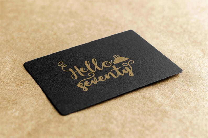 Hello Seventy [70] Clipart Vector | Lettering Design | SVG PNG PDF .ai ...