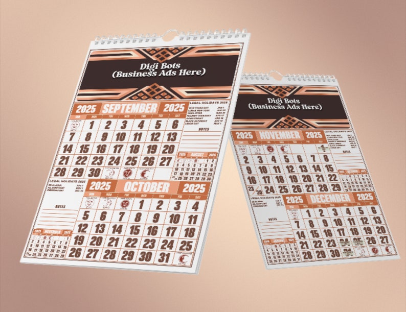 2025 Commercial Calendar Editable Template | Canva-editable Template ...