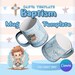 Baptism Mug Design Template - Editable in Canva | Pastel Blue Baptism ...