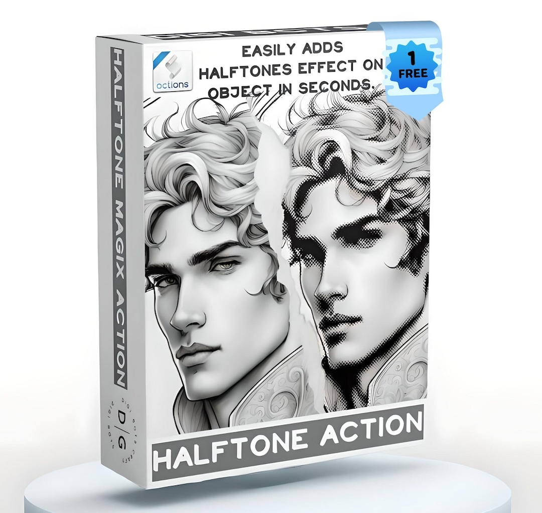 Hi-res Halftone Photoshop Action | Analog Halftone PS Action | Halftone ...