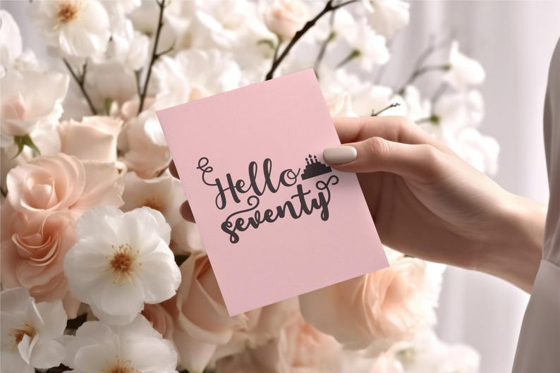Hello Seventy [70] Clipart Vector | Lettering Design | SVG PNG PDF .ai ...