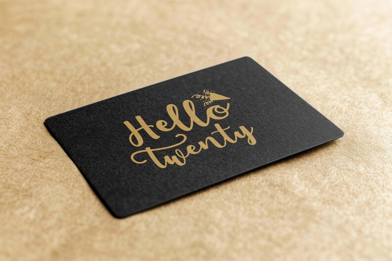 Hello Twenty[20] Clipart Vector | Lettering Design | SVG PNG PDF .ai ...