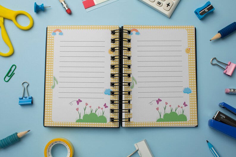 50 Kids Notebook Paper Templates | Printable & Canva Editable (JPG, PNG ...