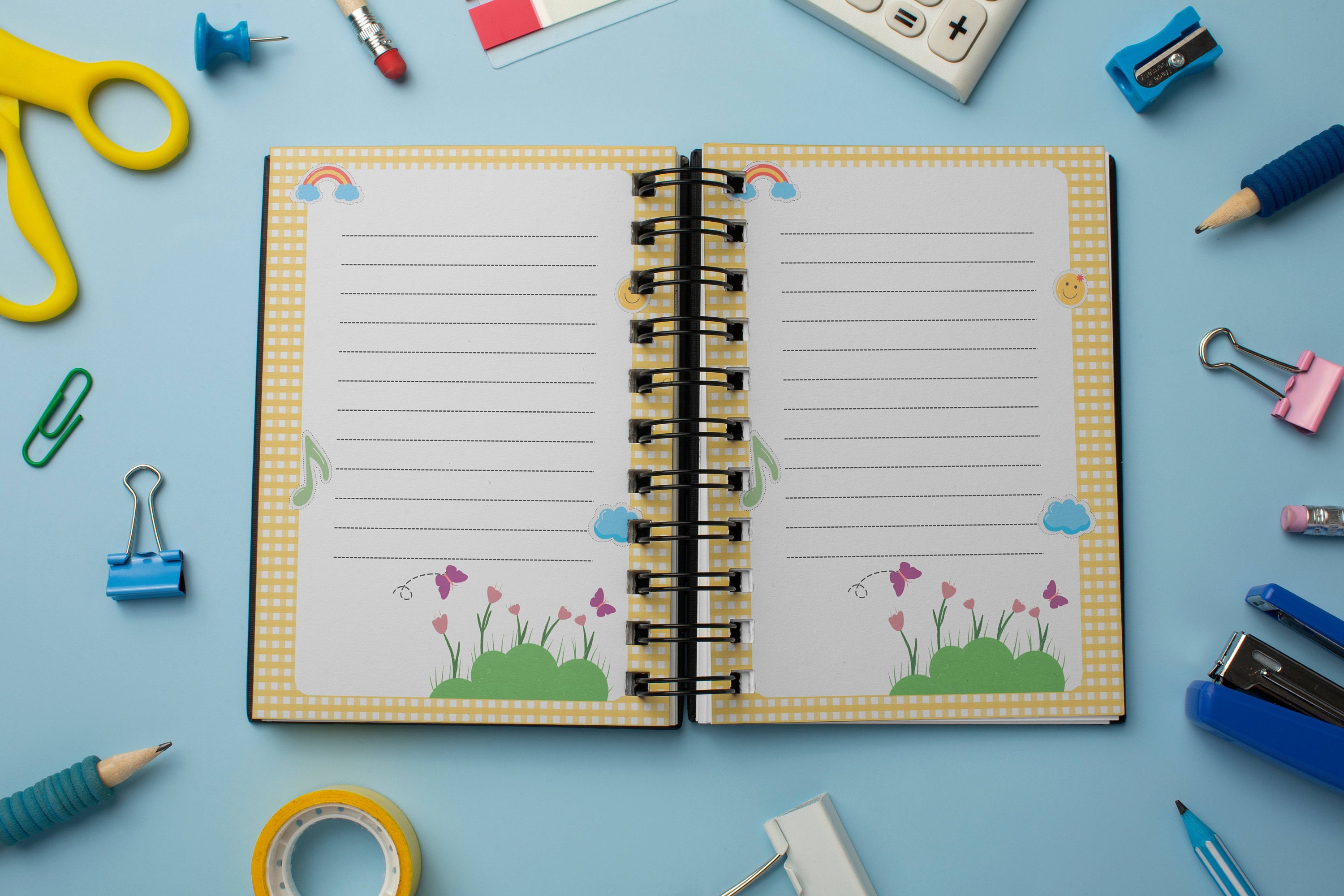 50 Kids Notebook Paper Templates | Printable & Canva Editable (JPG, PNG ...