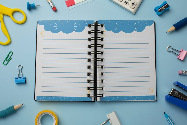 50 Kids Notebook Paper Templates | Printable & Canva Editable (JPG, PNG ...