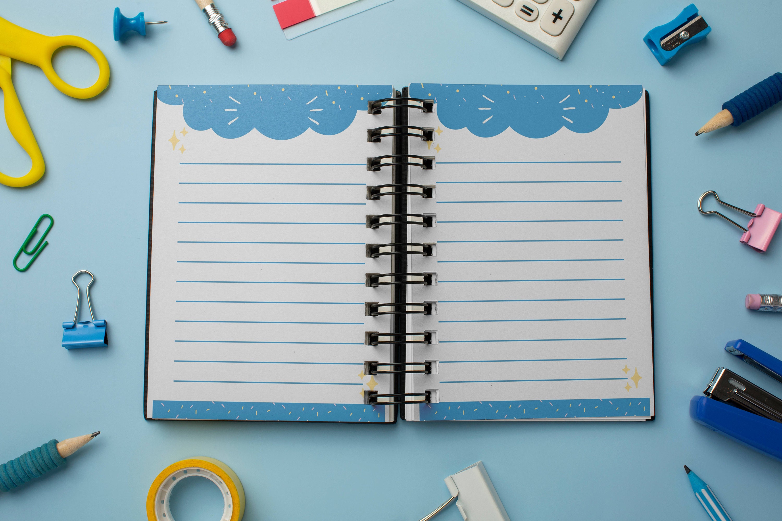 50 Kids Notebook Paper Templates | Printable & Canva Editable (JPG, PNG ...