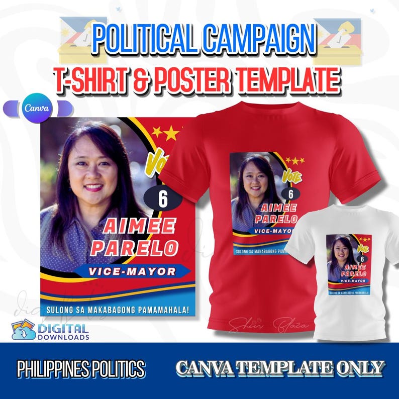 10 Canva Templates PH Election Campaign Posters & Shirts | Canva ...