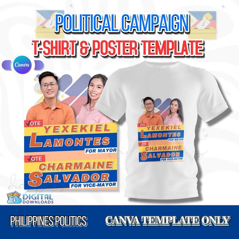 10 Canva Templates PH Election Campaign Posters & Shirts | Canva ...