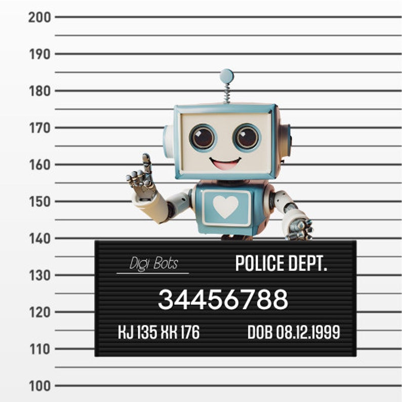 Police Mugshot Canva Editable Template | Cm & Ft | Criminal Lineup ...