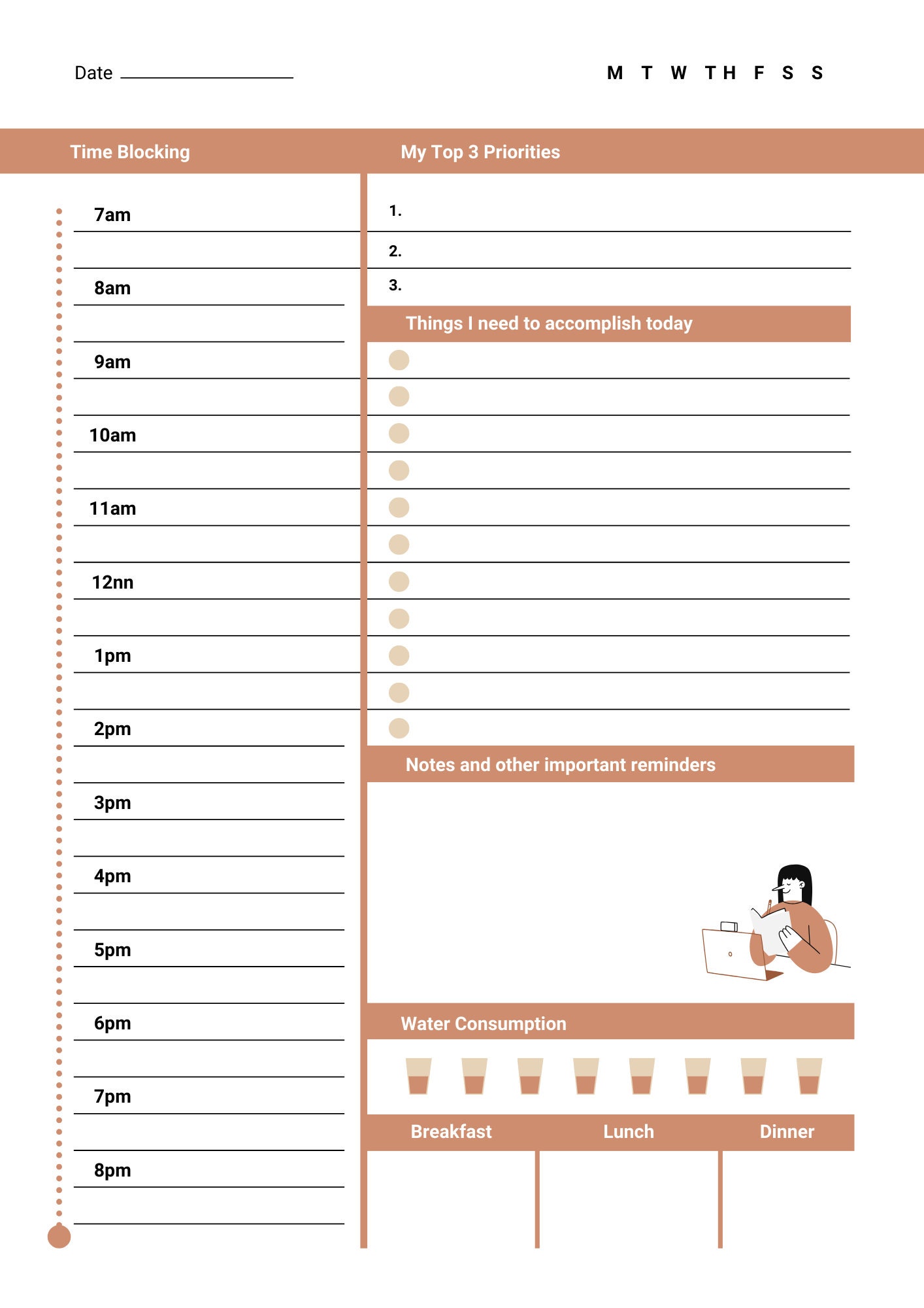 Printable Time Block Planners Pack Organize Your Time Hourly Blocking ...