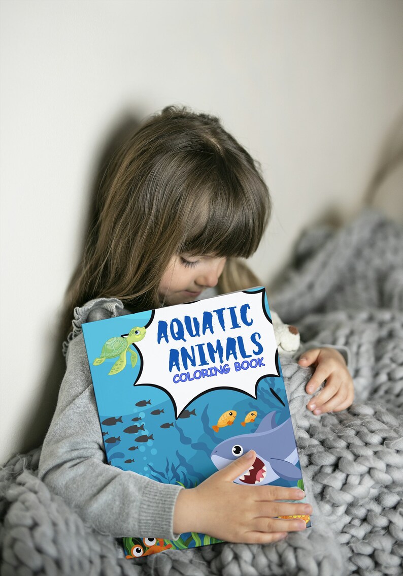 Printable Aquatic Animals Colouring Book Learn N Colour the Ocean ...