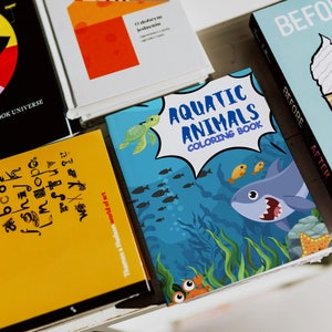 Printable Aquatic Animals Colouring Book Learn N Colour the Ocean ...