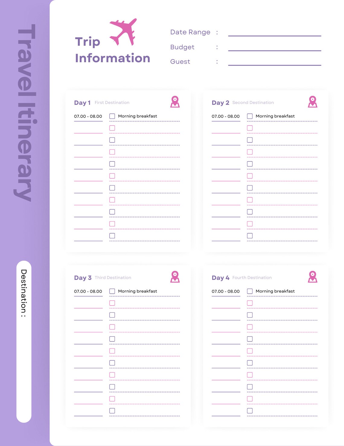 Printable Travel Planners Bundle Make Your Journey Memorable Organize ...