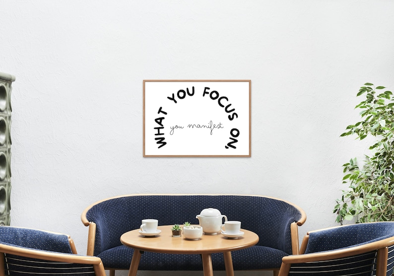 Inspirational Printable Quotation What You Focus On, You Manifest Focus ...