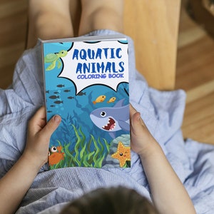 Printable Aquatic Animals Colouring Book Learn N Colour the Ocean ...