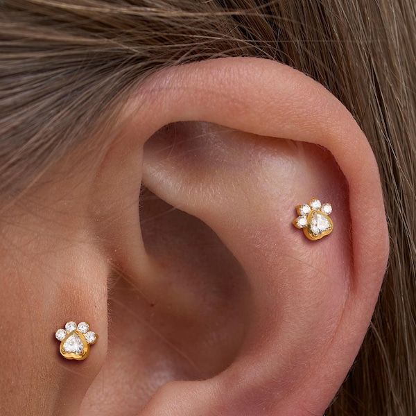 Cat Flat Back Stud - Etsy