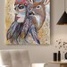 Woman and the Deer , Native Art Watercolor Digital - Etsy