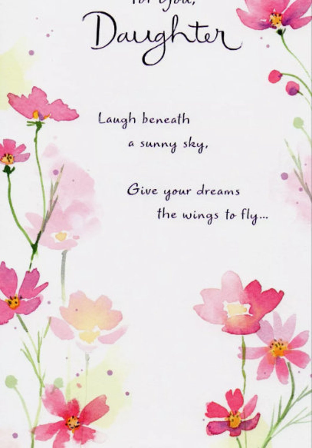 Beautiful HAPPY BIRTHDAY Card Pink for DAUGHTER by American Greetings ...