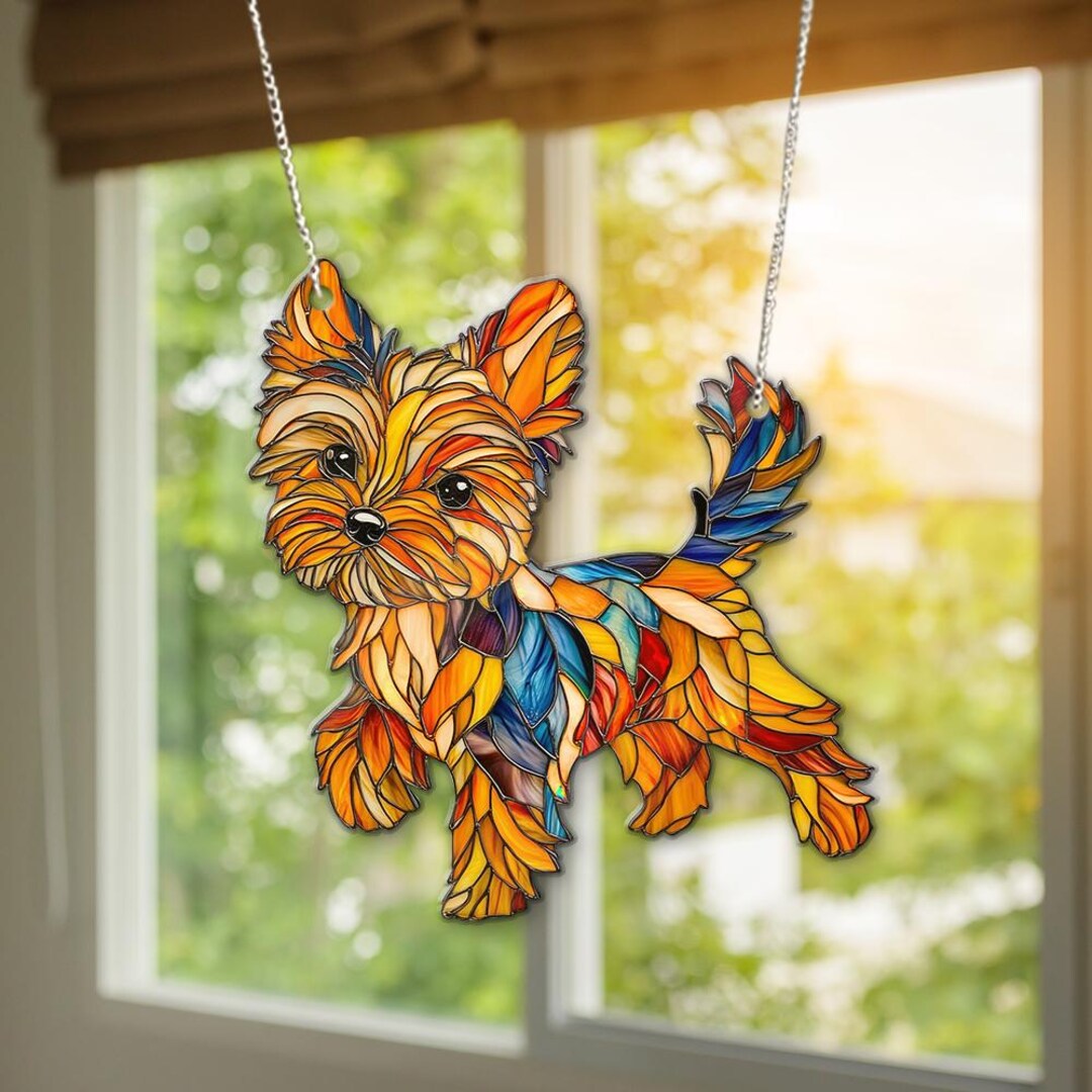 Yorkshire Terrier Suncatcher Hanging Sign, Yorkshire Terrier Gifts ...