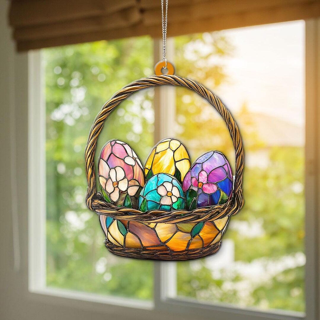 Easter Suncatcher, Easter Egg Window Decor, Easter Home Decor Egg ...