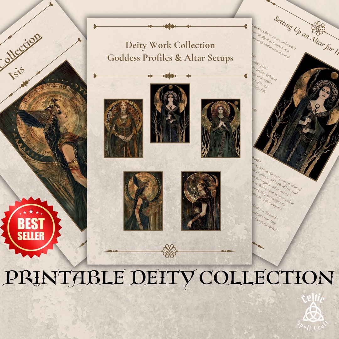 Goddess Profiles & Altar Setups - 16 Printable Pages for Your Book of Shadows or Grimoire ...