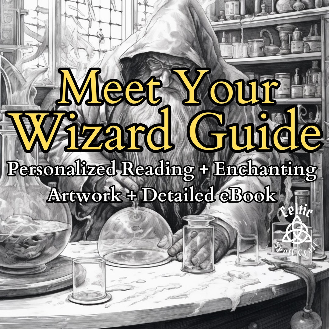 Personalized Wizard Spirit Guide Reading Custom Wizard Guide Art & 50 ...