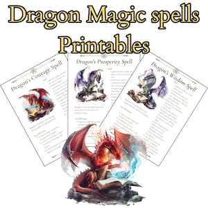 Dragon Magic Spells: Printable Grimoire Pages (PDF) - Etsy