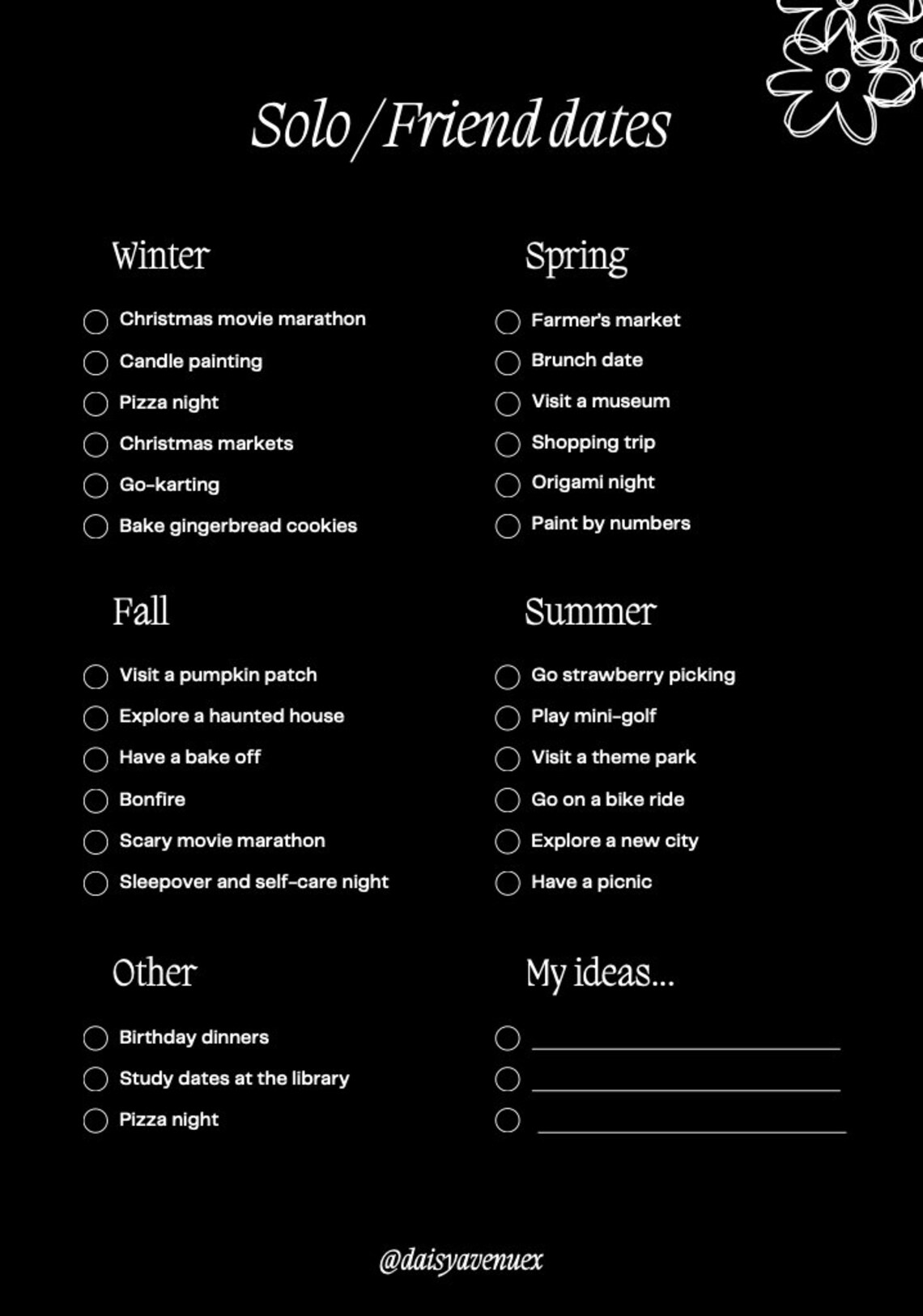 Digital/ Printable Self-care & Reset Bundle Available in White, Black, Neutral, Pink, Grey ...