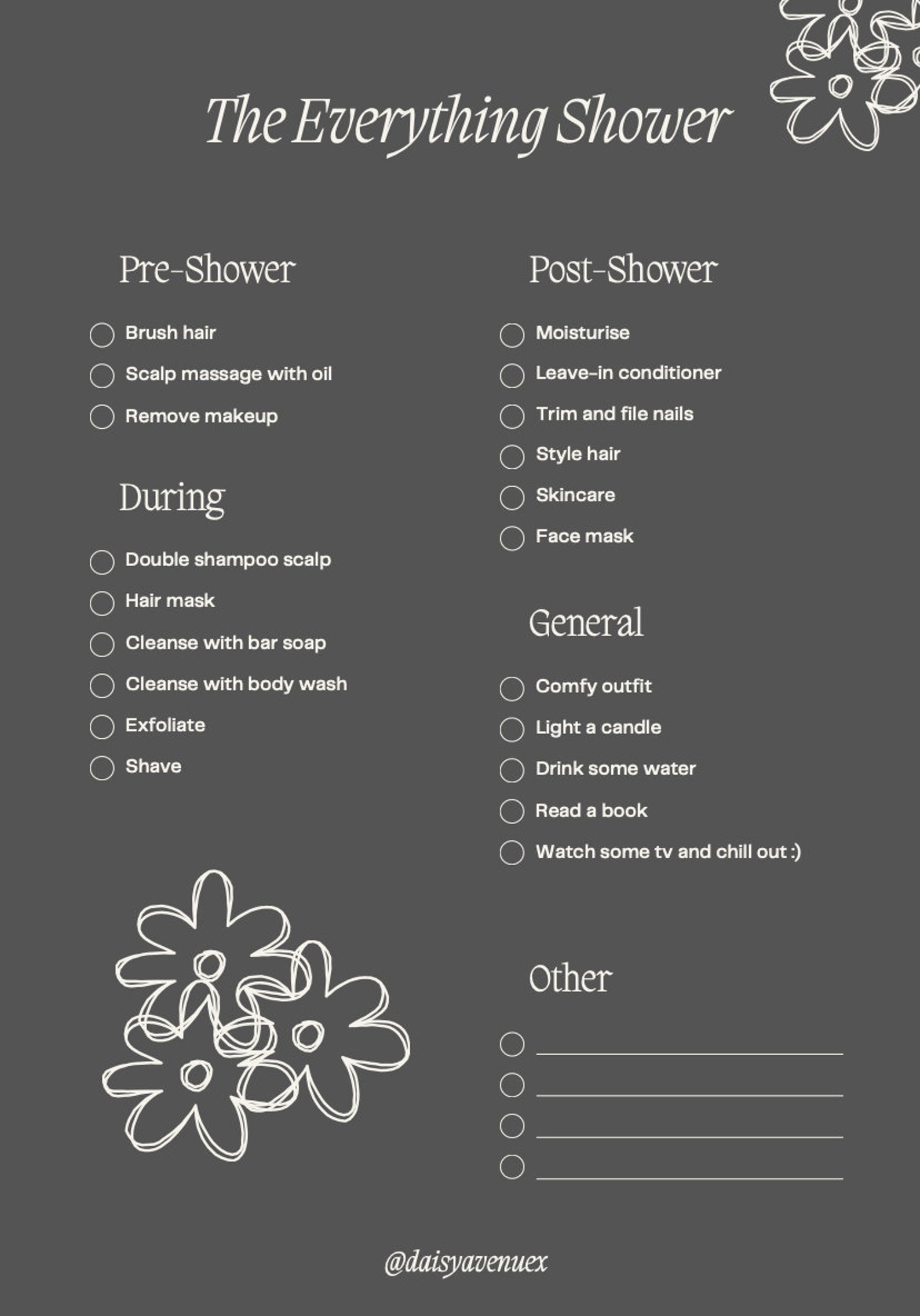 Digital/ Printable Self-care & Reset Bundle Available in White, Black ...