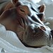 Hippopotamus Sleeping in a Bed | Digital Download | Bedroom Decor | Art ...