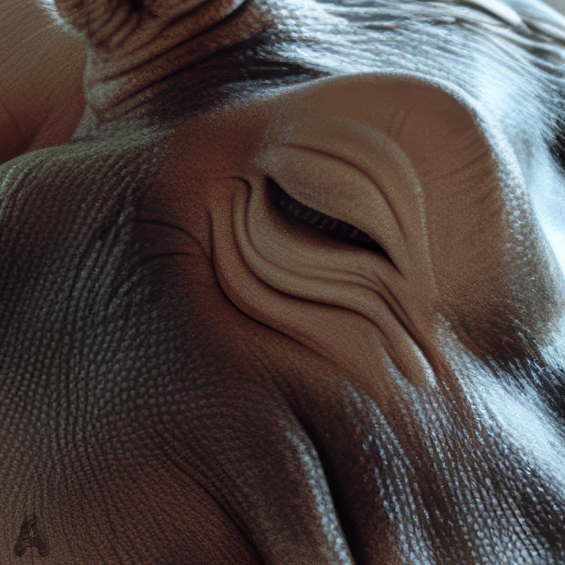 Hippopotamus Sleeping in a Bed | Digital Download | Bedroom Decor | Art ...