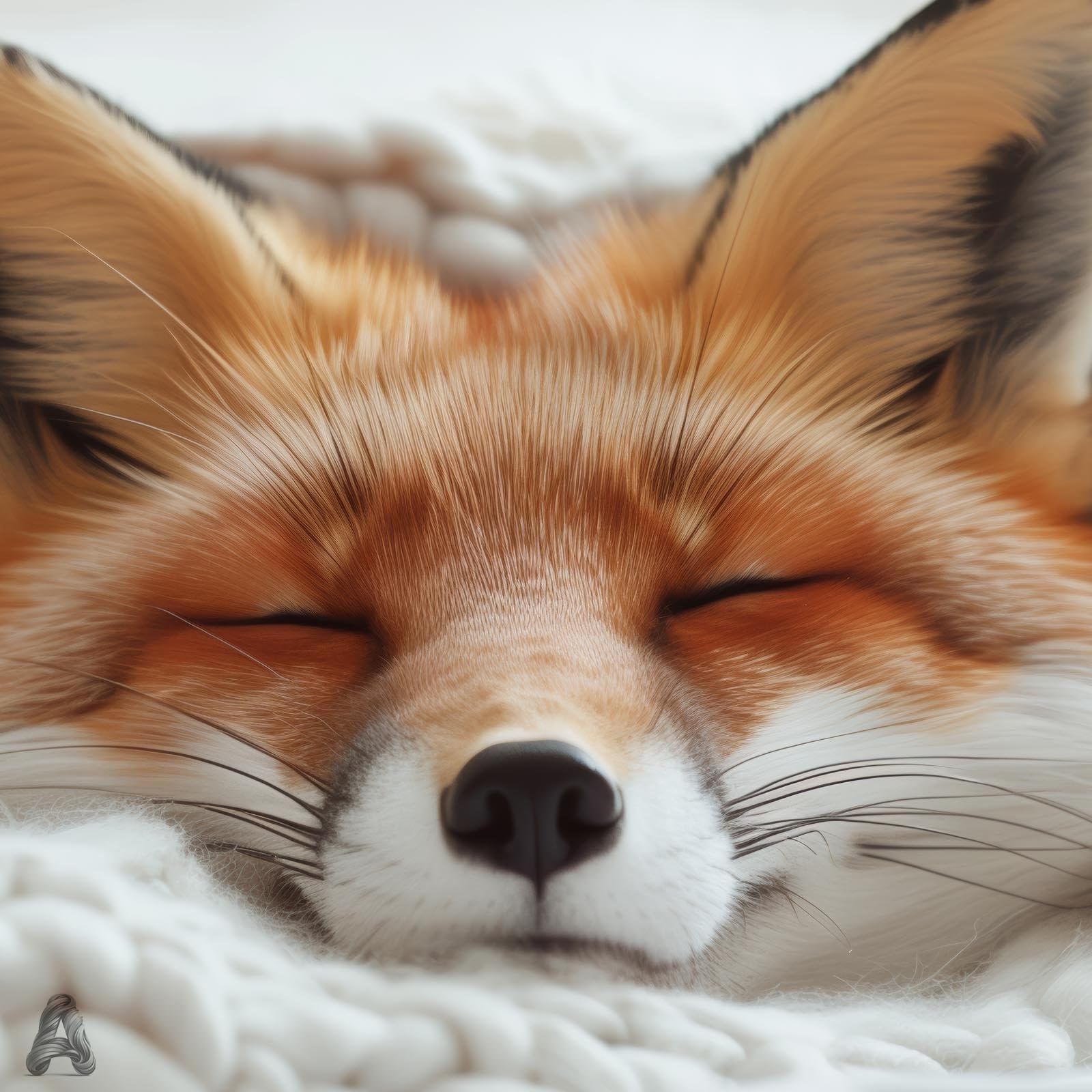 Fox Sleeping in a Bed | Digital Download | Bedroom Decor | Art Print ...