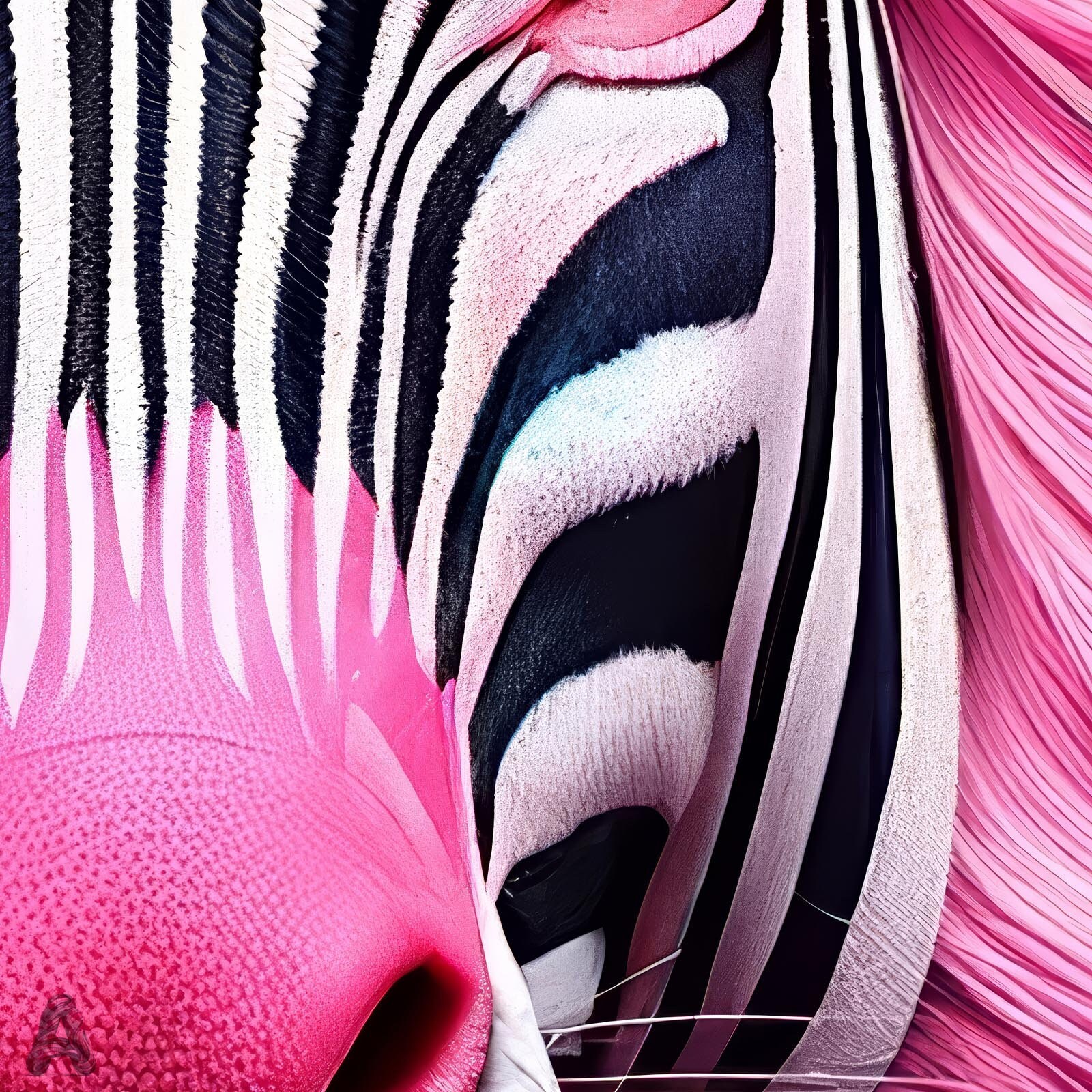 Zebra Pink Portrait Digital Print Download | Printable Wall Art | Wall ...
