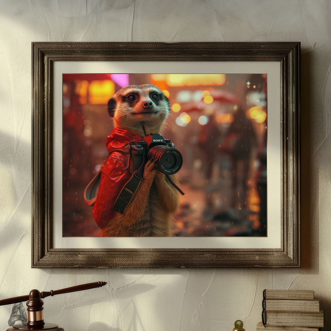 Meerkat Photographer Digital Print Download | Printable Wall Art | Wall ...