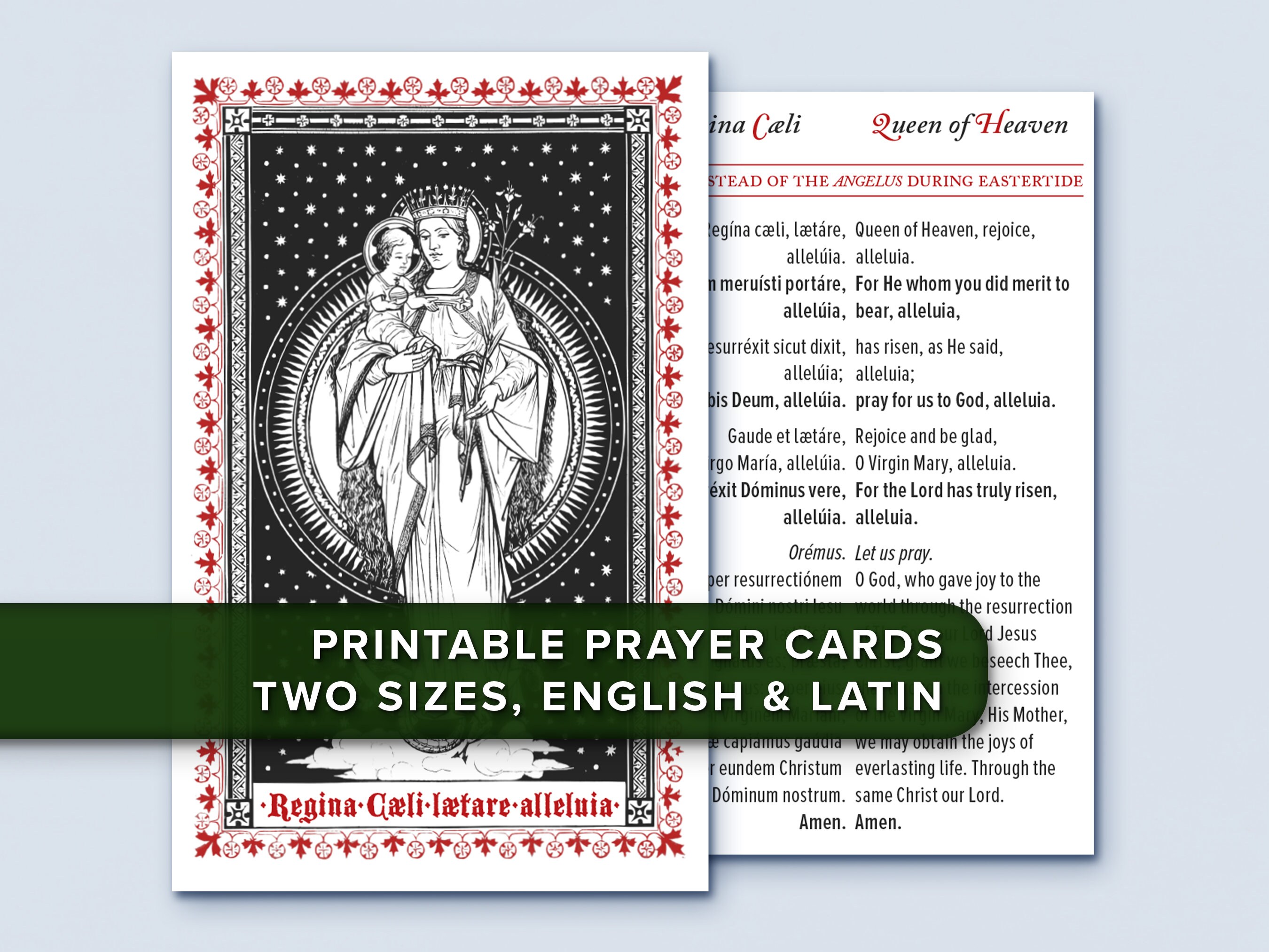 Regina Cæli · Queen of Heaven · Printable Traditional Catholic Easter ...