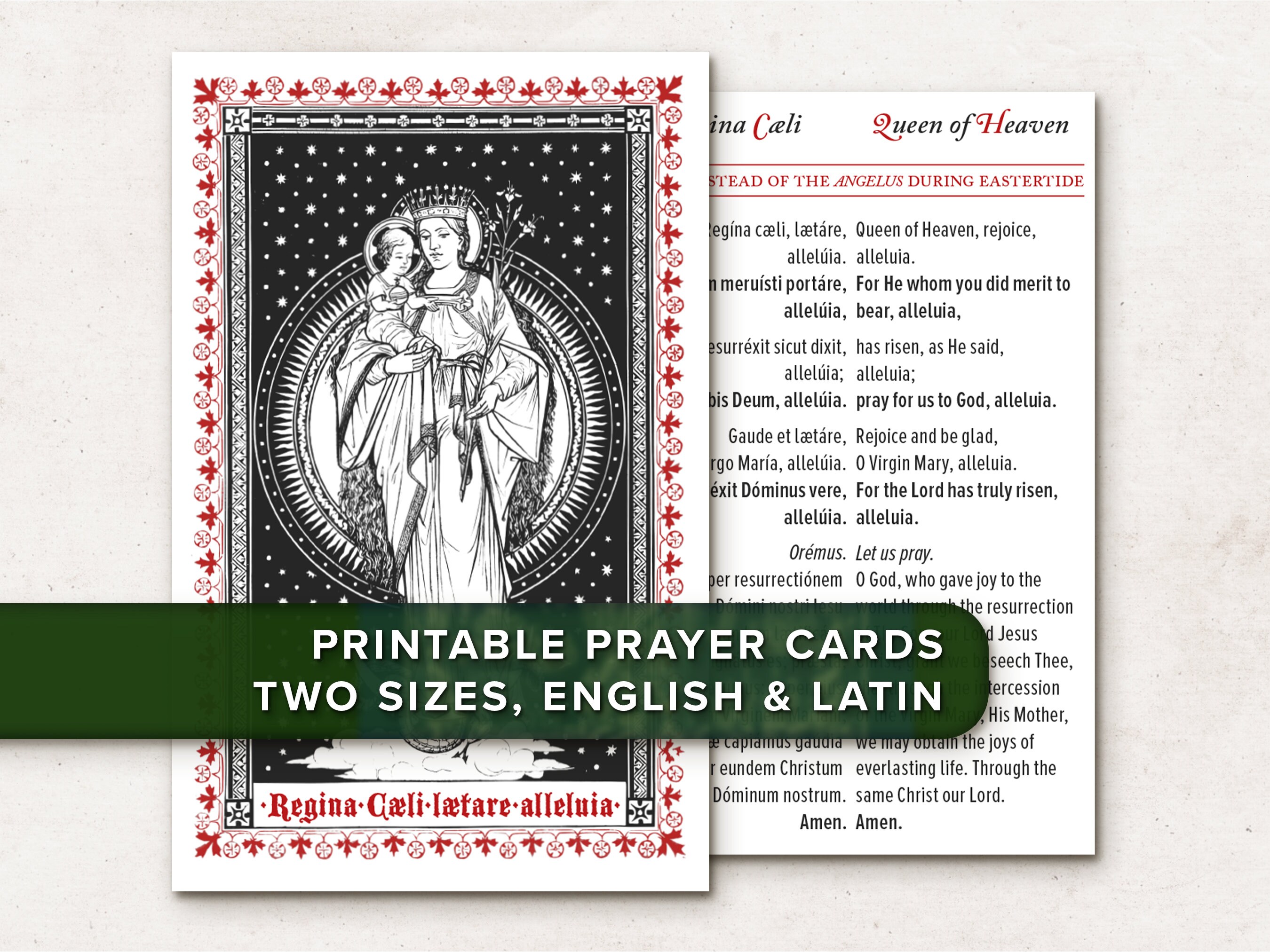 Regina Cæli Queen of Heaven Printable Traditional Catholic Easter ...