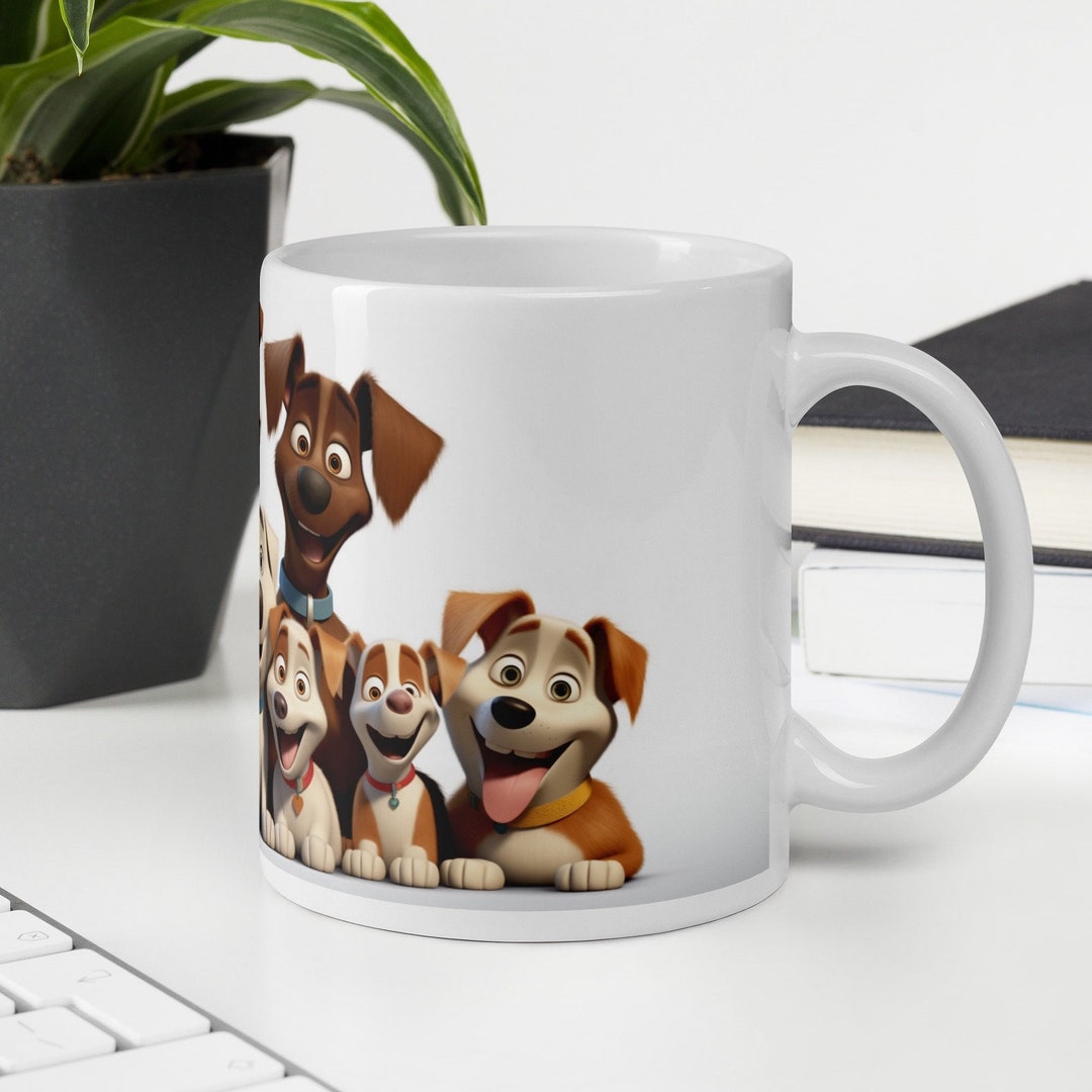 Cute Dog Mug, Adorable Pets, Morning Joy, Coffee Lover, Cozy Cup, Dog ...