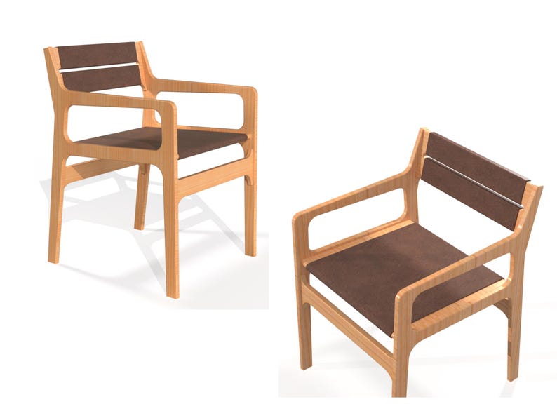 CNC Router Files Dining Chair, CNC Chair Plan, Accent Chair CNC Files ...