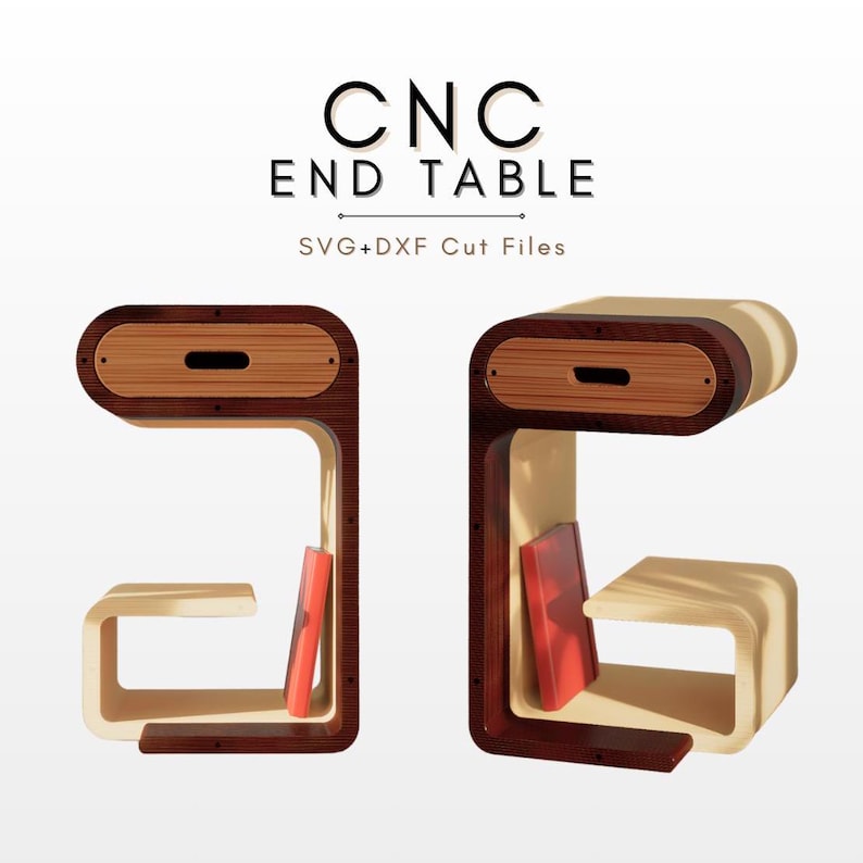 Parametric Bedside Table CNC Files: Modern End Table, Laser Cut SVG DXF ...